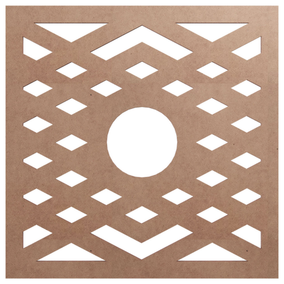 5 5/8"ID Augustus Fretwork Ceiling Medallion, Cherry, 16"OD, 1/4"T, 18 ...