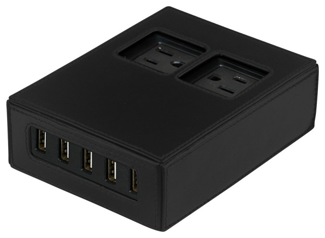 Power Hub 5 USB + 2 AC Charging Station - Contemporary - Charging ...