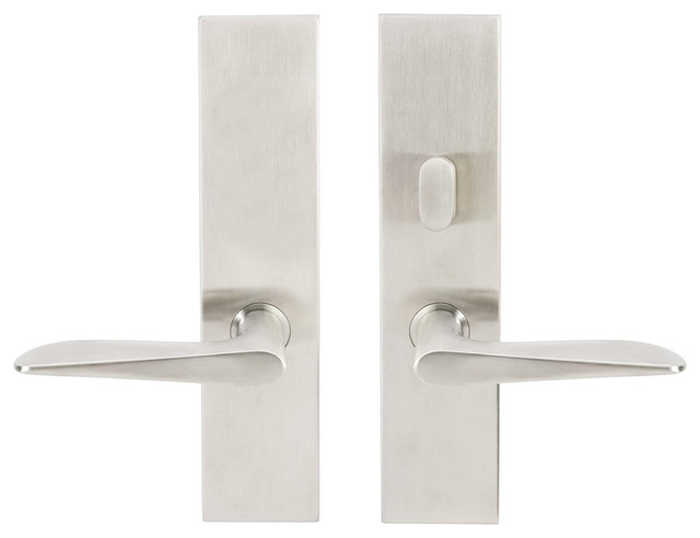 Ecco Lever, Tubular Passage, Privacy Bolt, Left Hand, Satin Stainless ...