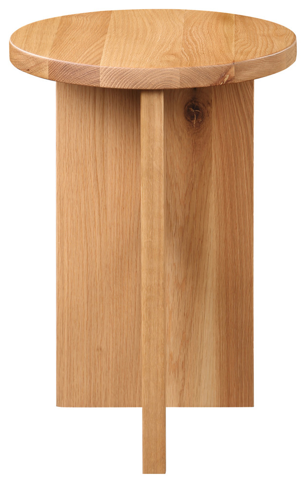 Grace Accent Table Natural Oak - Transitional - Side Tables And End ...