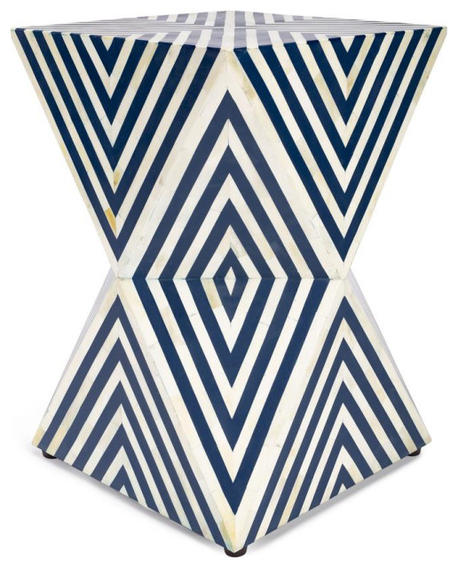 Geometric Bone Inlay End Table, Belen Kox - Contemporary - Side Tables ...
