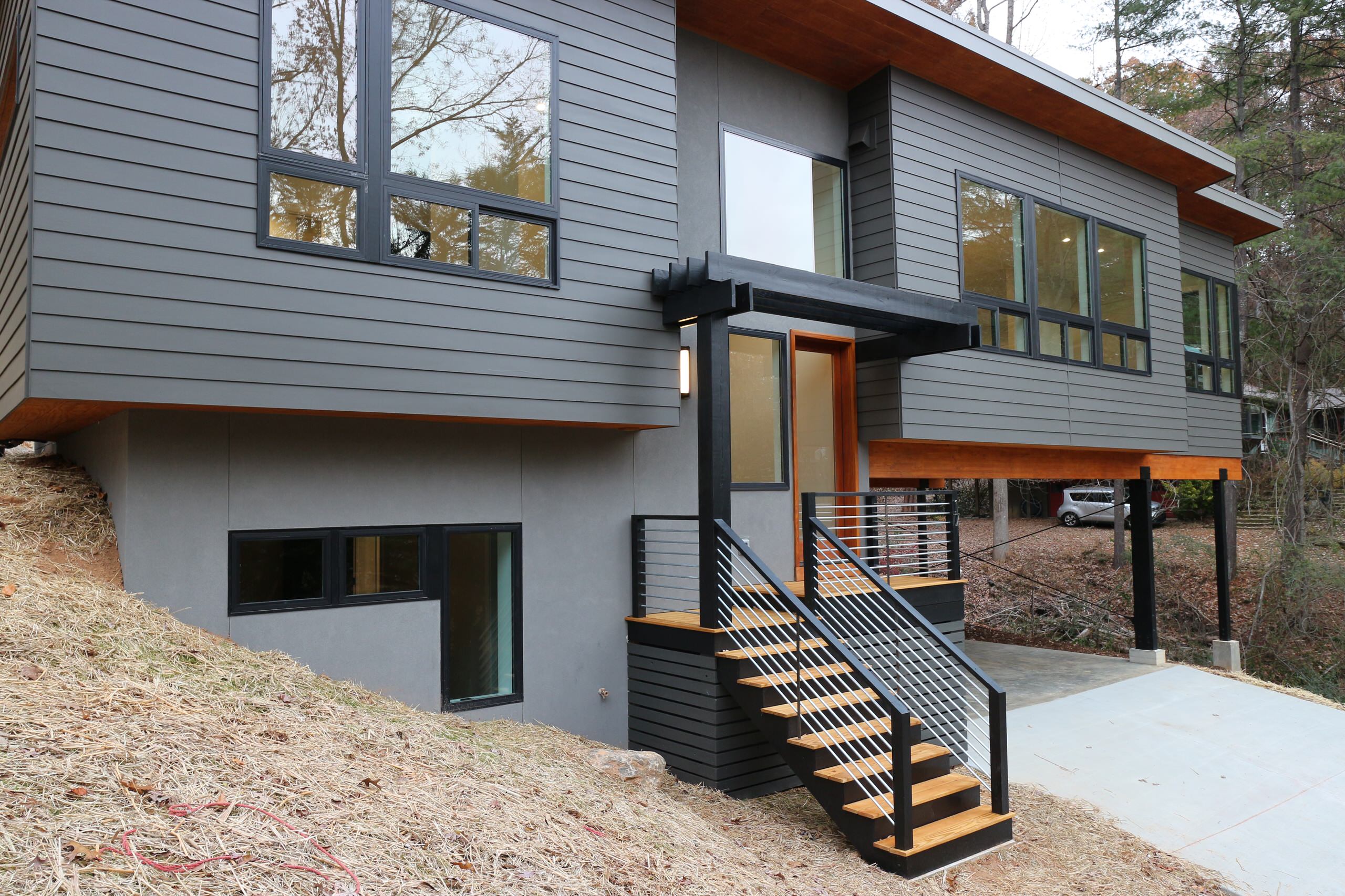 Split Level House Exterior Grey