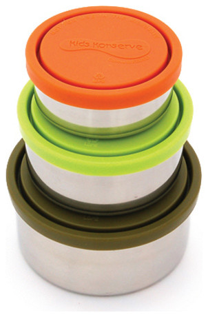 U Konserve 3 Piece Round Nesting Food Container Set with Moss Trio Lids ...