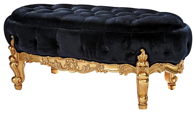 Design Toscano Gryphon Reine Grand Bench - Victorian - Upholstered ...