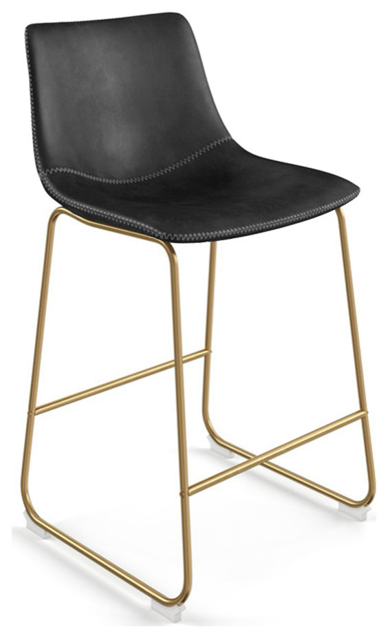 Landon Gold Stool (26") - Contemporary - Bar Stools And Counter Stools ...