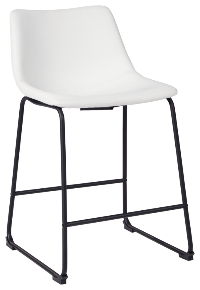 Upholstered Barstool, Set of 2 - Industrial - Bar Stools And Counter ...