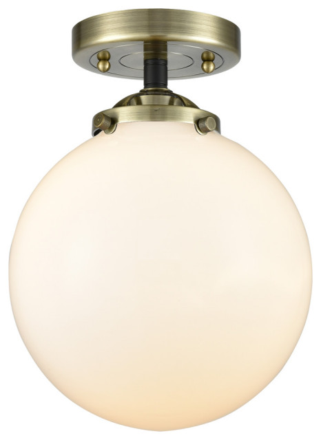 1-Light Beacon 8" Semi-Flush Mount - Industrial - Flush-mount Ceiling ...