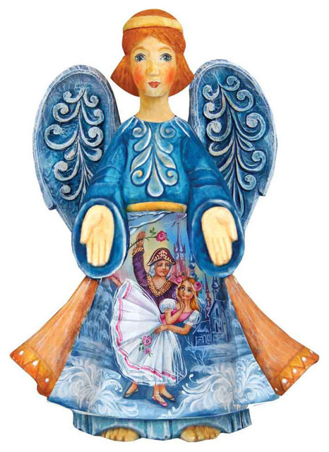 Hand Painted The Nutcracker Angel Figurine - Traditional - Holiday ...