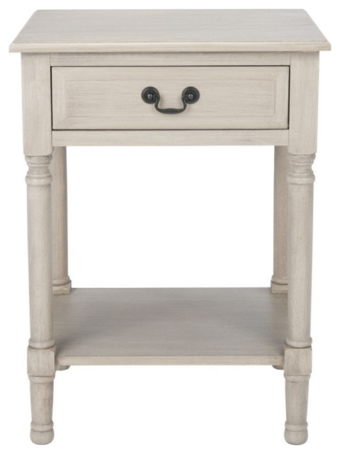 Nellie 1 Accent Table, Greige - Traditional - Side Tables And End ...