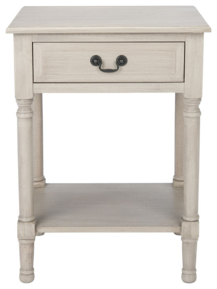Nellie 1 Accent Table, Greige - Traditional - Side Tables And End ...