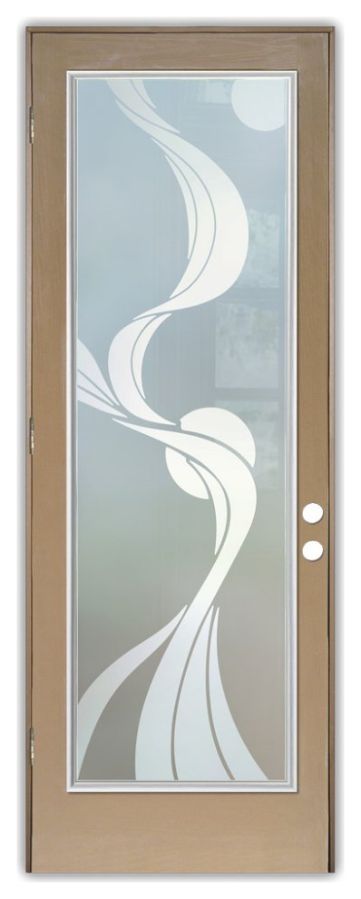 Front Door - Ribbon Reflection Moons - Fiberglass Smooth - 30" x 80 ...