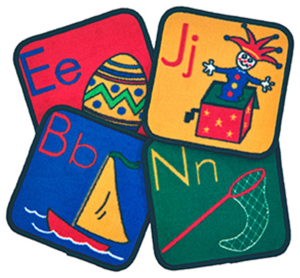 Carpet Kits Abc Phonic Block Kids Rugs Size, 1'x1', 26-Piece Set ...