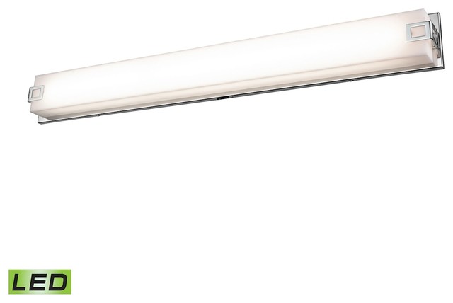 37" Linear Vanity, Chrome With Acrylic Diffuse - Contemporary ...