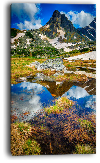 Rila Lakes District With Reflection" Canvas Print, 16"x32 ...