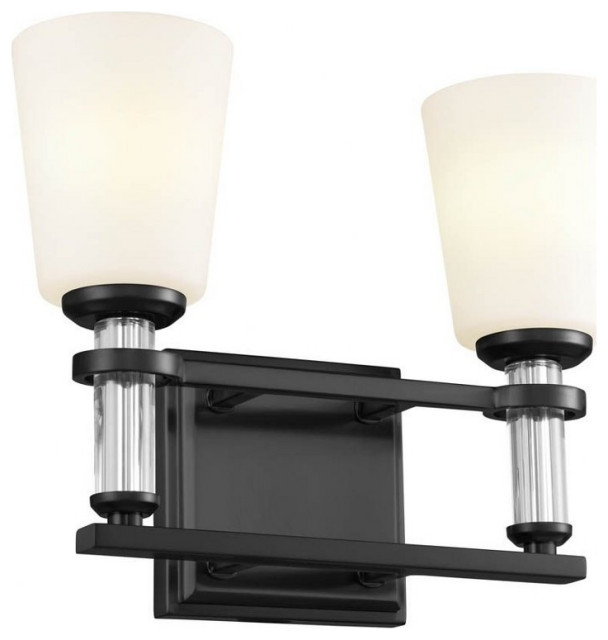 2 Light Bath Bracket In Traditional Style-11.5 Inches Tall and 14.25 ...