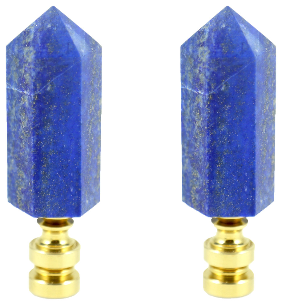 Lapis Lazuli Lamp Finials, Set of 2 - Contemporary - Lamp Sets - by ...