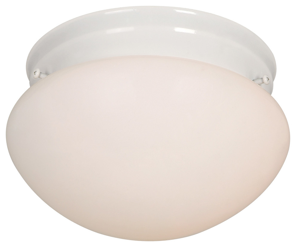 Hardware House Basic Ceiling Fixture, White - Transitional - Flush ...