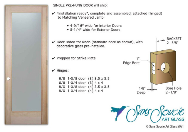 Interior Prehung Door or Interior Slab Door - Dolphins Leaping - Primed ...
