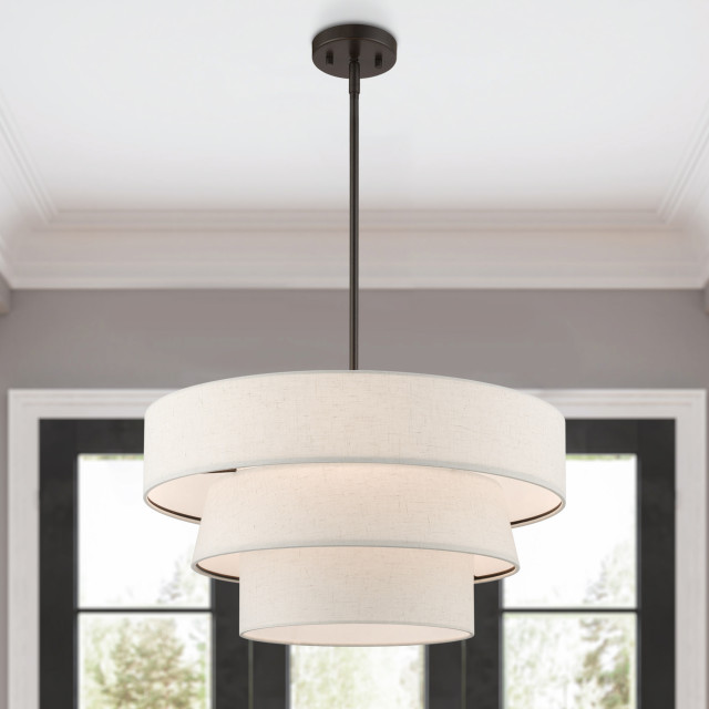 Livex Lighting 56724 Chandler 4 Light 23"W Waterfall Chandelier ...