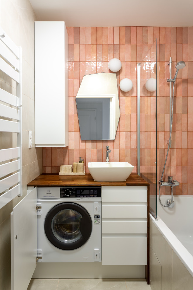 Lave linge caché - Contemporain - Salle de Bain - Paris - par IH Studio ...