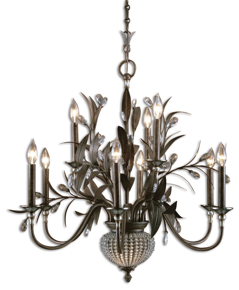 Uttermost Cristal De Lisbon 9+2 Light Chandelier - Traditional ...