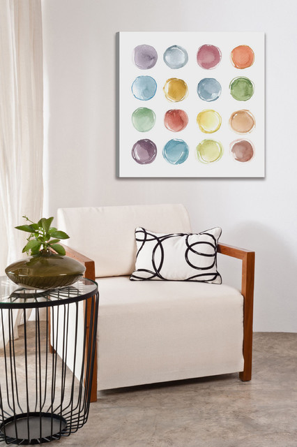 "Connect the Dots" Painting Print on Canvas, 18"x18" - Contemporary ...