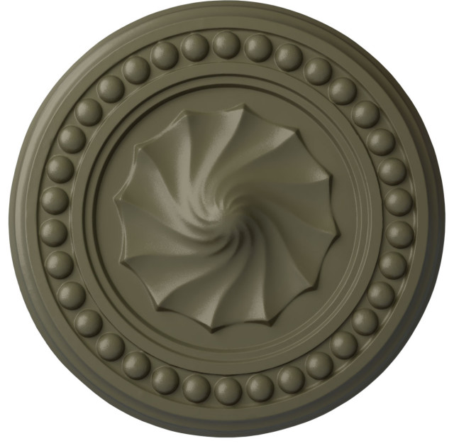 15 3/4"OD x 2"P Foster Shell Ceiling Medallion (Fits Canopies up to 9 5 ...