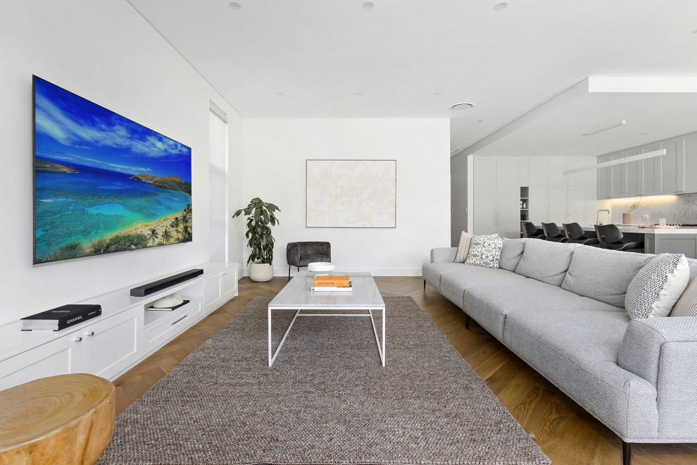 Full Home Fit Out Fivedock Contemporary Living Room Sydney By Imperial Glass And Timber