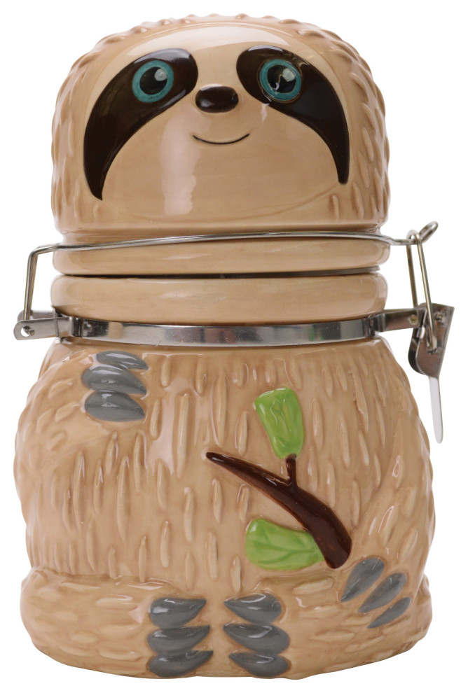 Boston Warehouse Figural Fun Earthenware Sloth Hinged Jar ...