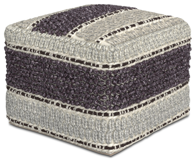Grady Square Pouf, Handloom Woven - Scandinavian - Floor Pillows And Poufs - by Simpli Home Ltd ...
