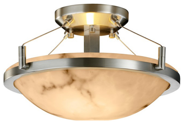 Justice Design Semi-Flush FAL-9680-35-NCKL - Transitional - Flush-mount ...