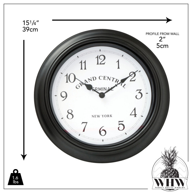 Grand Central Clock, 15.25" - Transitional - Wall Clocks - by Whole ...