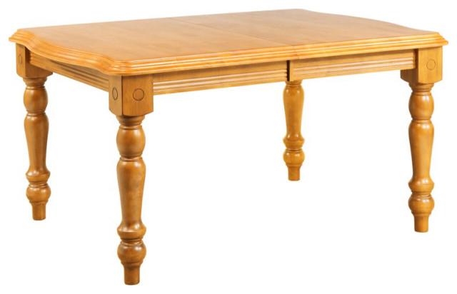 Sunset Trading Oak Selections 72" Extendable Wood Dining Table in Oak ...