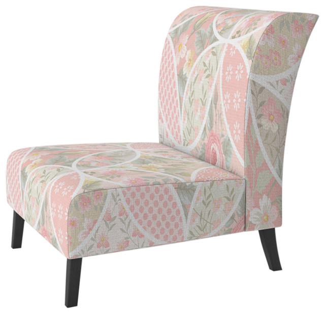 Pink Floral Patchwork Chair - Contemporary - Armchairs And Accent ...
