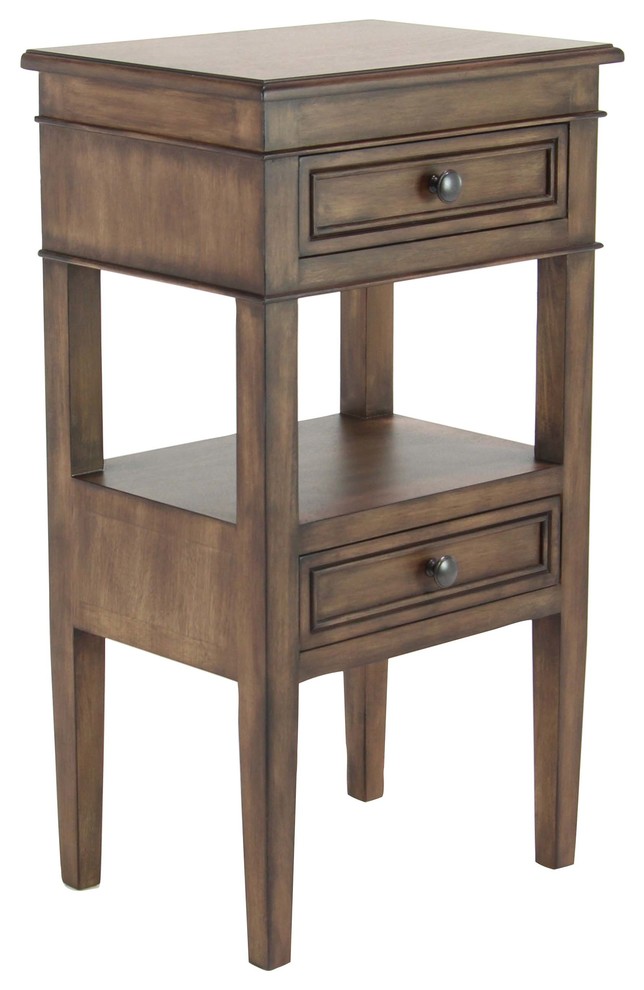 Traditional Light Brown Wood Accent Table 90634 - Transitional - Side ...