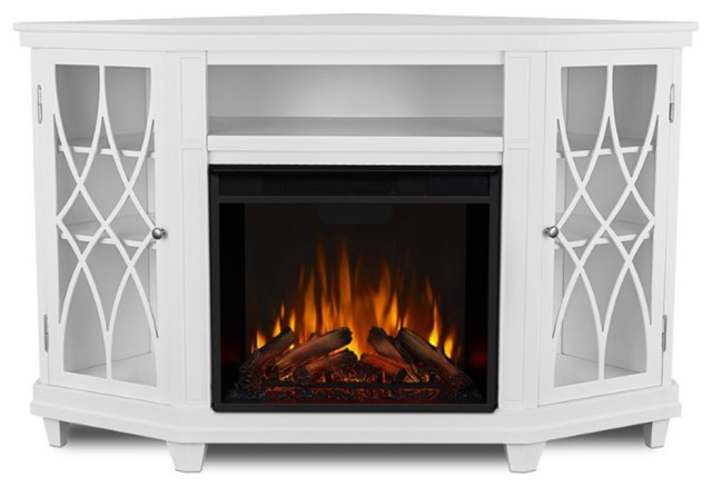 Modern Corner Fireplace Tv Stand | Gas Furnace