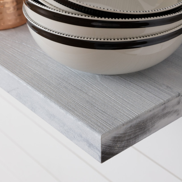 Chester 24" and 30-inch Wide Rustic Floating Wall Shelf, Set of 2 ...