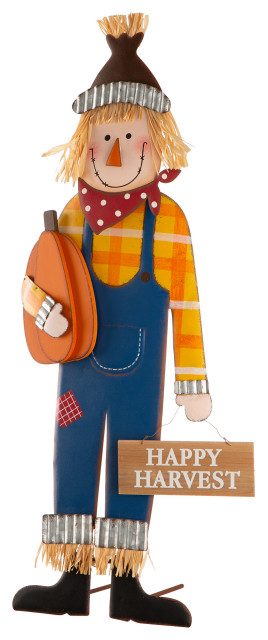 36"H Fall Metal Scarecrow Yard Stake/Standing/ Hanging Sign ...