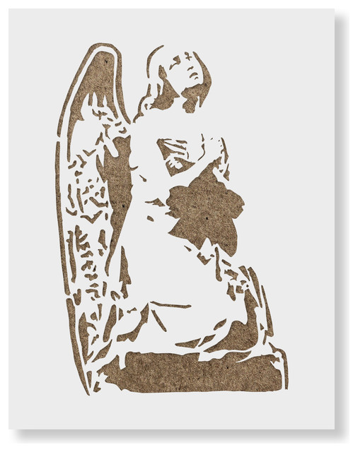 Angel Stencil on Reusable Mylar for Crafts - Contemporary - Wall ...