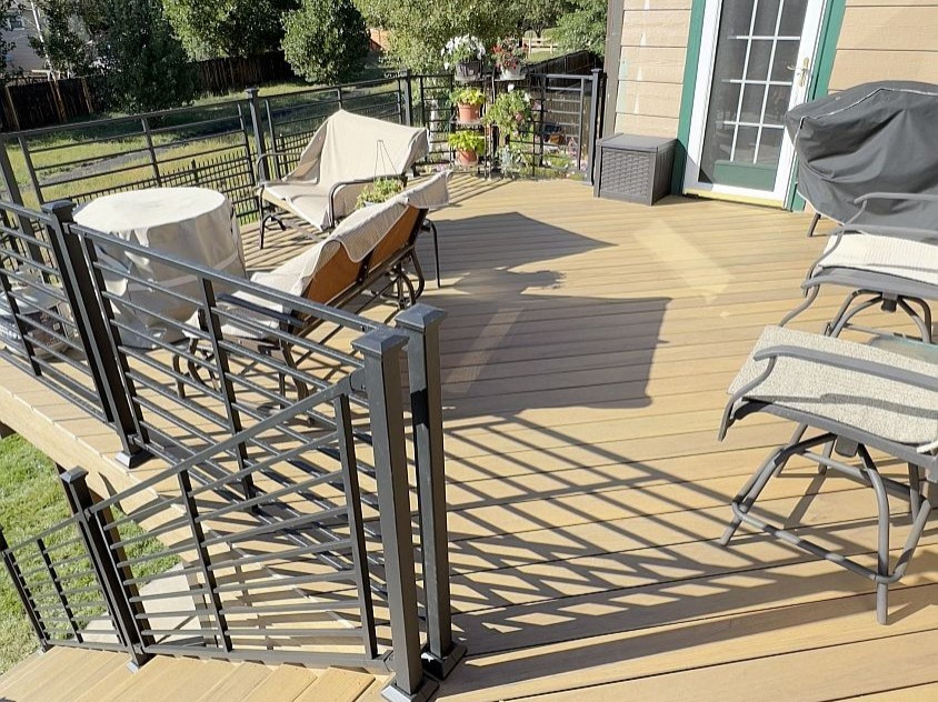 New Composite Deck with 45-Degree Angle Decking and Horizontal Design ...
