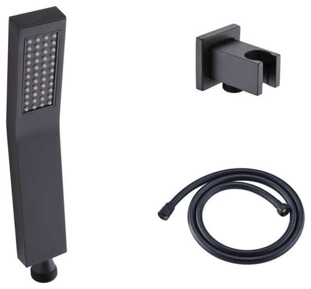 Handheld Kit With Handheld, 5' Long Hose and Wall Adapter - Matte Black ...