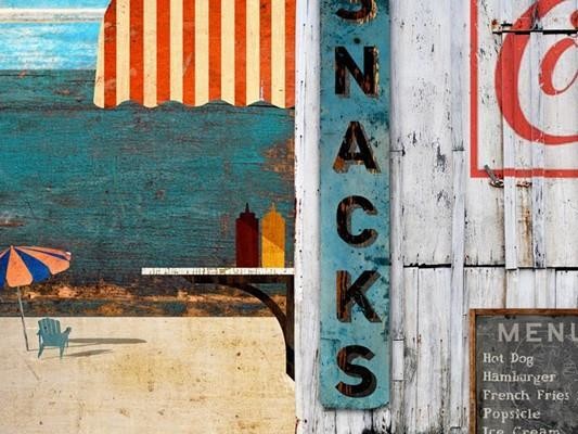 Beach Cafe Menu Sign - Beach Style - Prints And Posters - by My ...