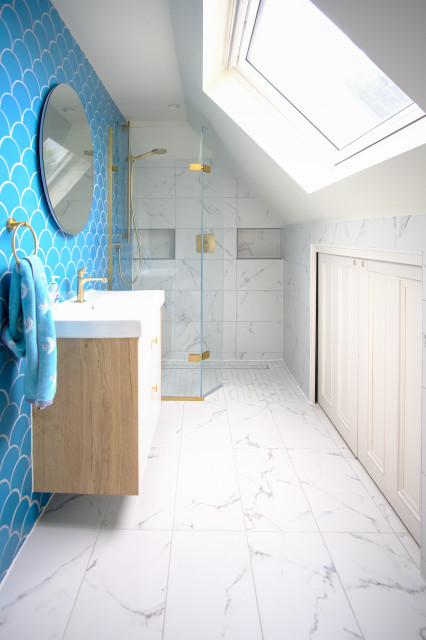 Vibrant Loft Shower Room - Sevenoaks - Modern - Bathroom - London - by ...