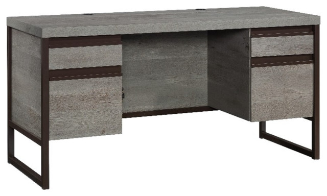 Sauder Manhattan Gate Engineered Wood Computer Desk in Mystic Oak ...