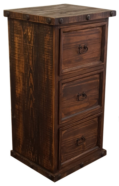 Oasis 3 Drawer File Cabinet - Rustic - Filing Cabinets - by Pina ...