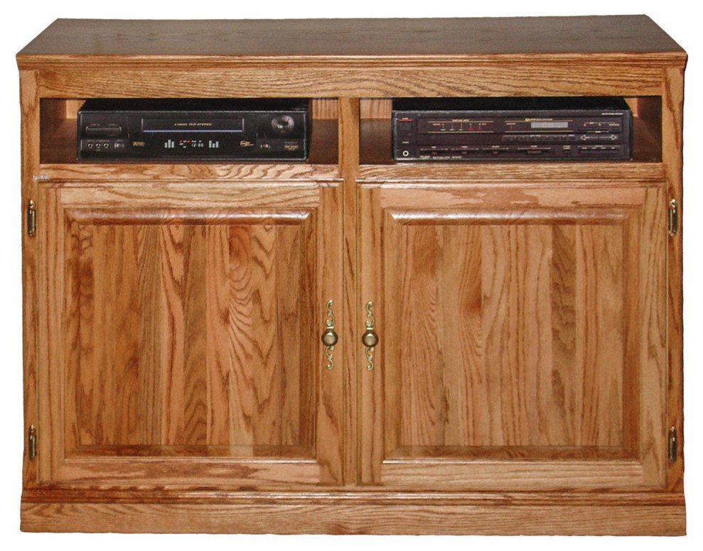 Traditional Oak TV Stand, 48w - Traditional - Entertainment Centers And ...