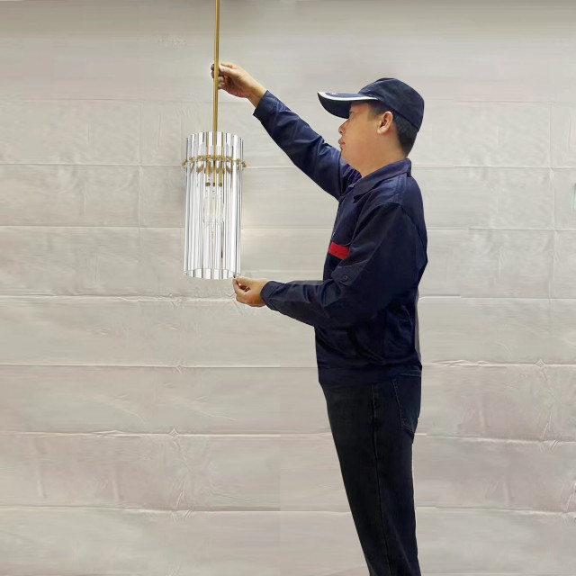 Eva 1 Light Crystal Glass Rod Mini Pendant Chandelier - Contemporary ...