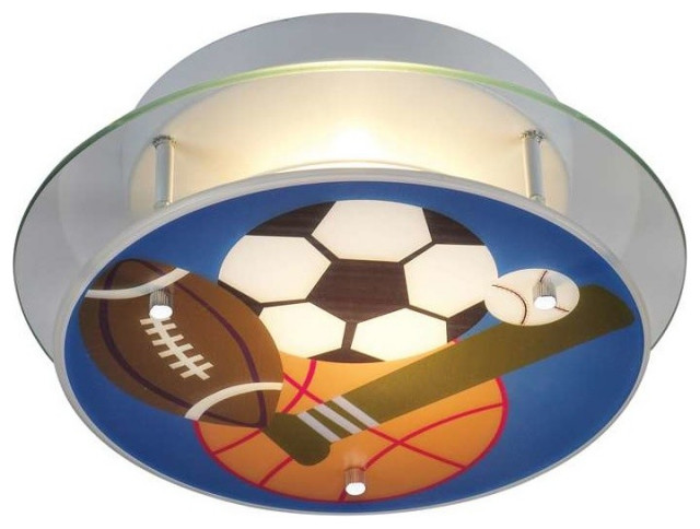 Novelty 2-Light Sports Semi-Flush - Traditional - Flush-mount Ceiling ...