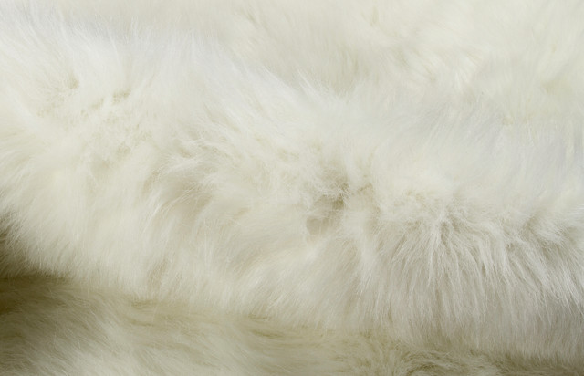4.25'x5' Faux Hide Rug, Off-White - Contemporary - Novelty Rugs - by ...