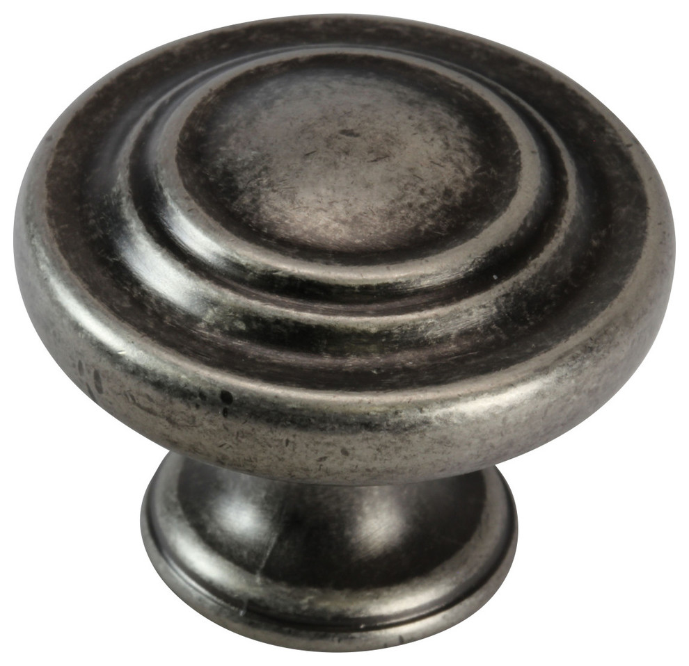 Saturn Ring Classic Metal Pewter Cabinet Knob 1-11/32 (34mm), 1 ...